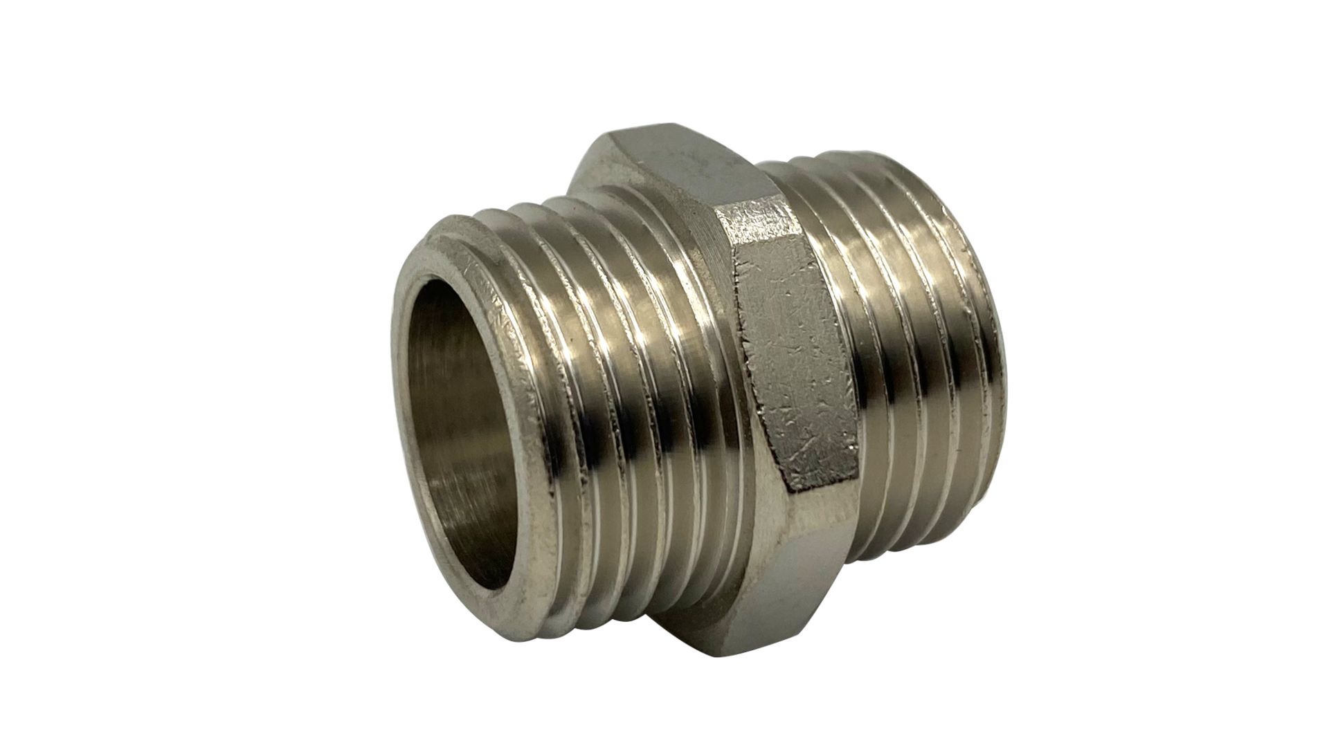 Doppelnippel AG G 3/4" - AG G 1/2" Messing vernickelt | G 3/4" | G 1/2" | DN021208